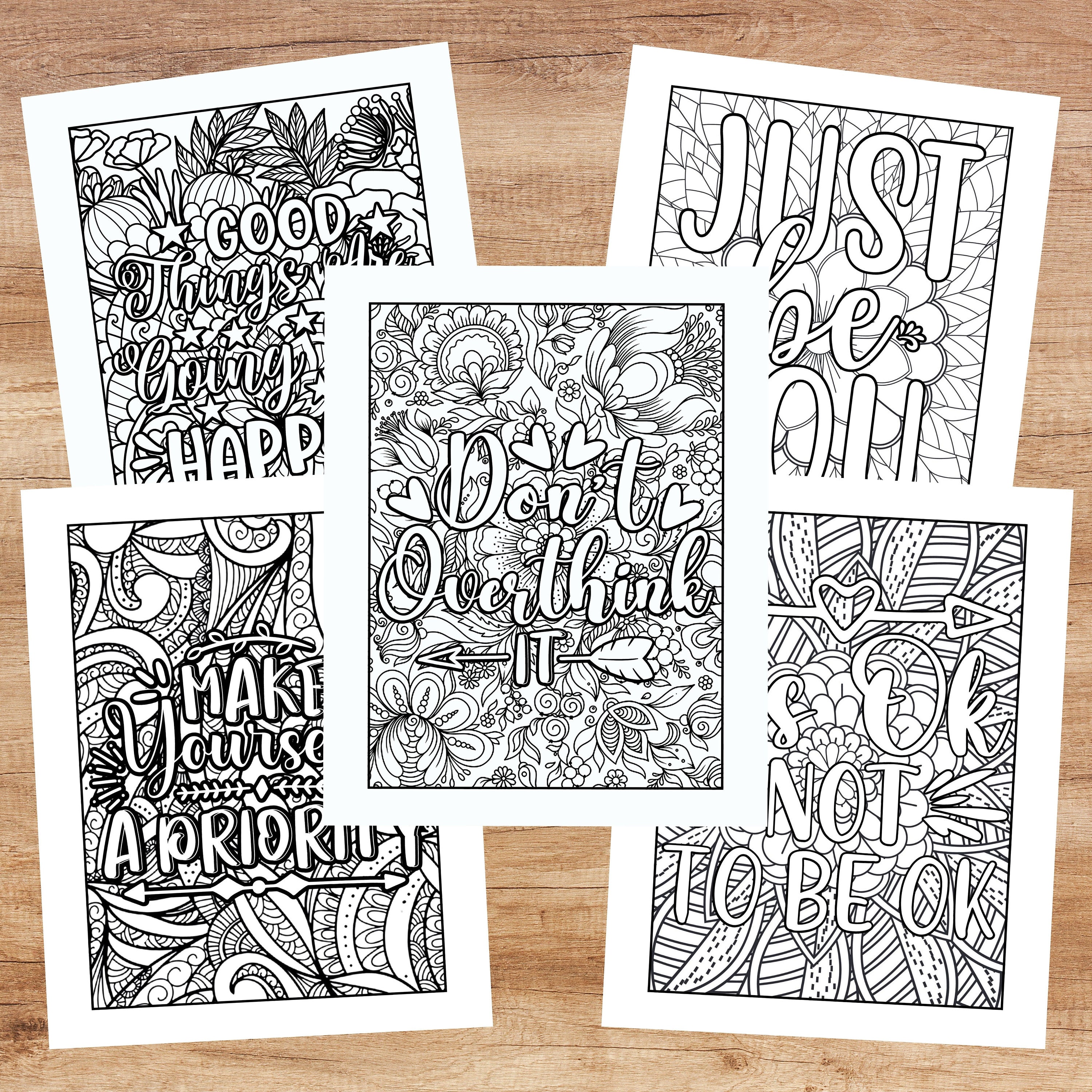 50 Adult Coloring Pages for Mental Health and Relaxation - Printable ...
