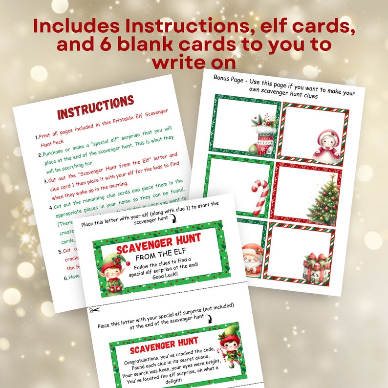Christmas Scavenger Hunt for Kids and Teens - Christmas Printable ...