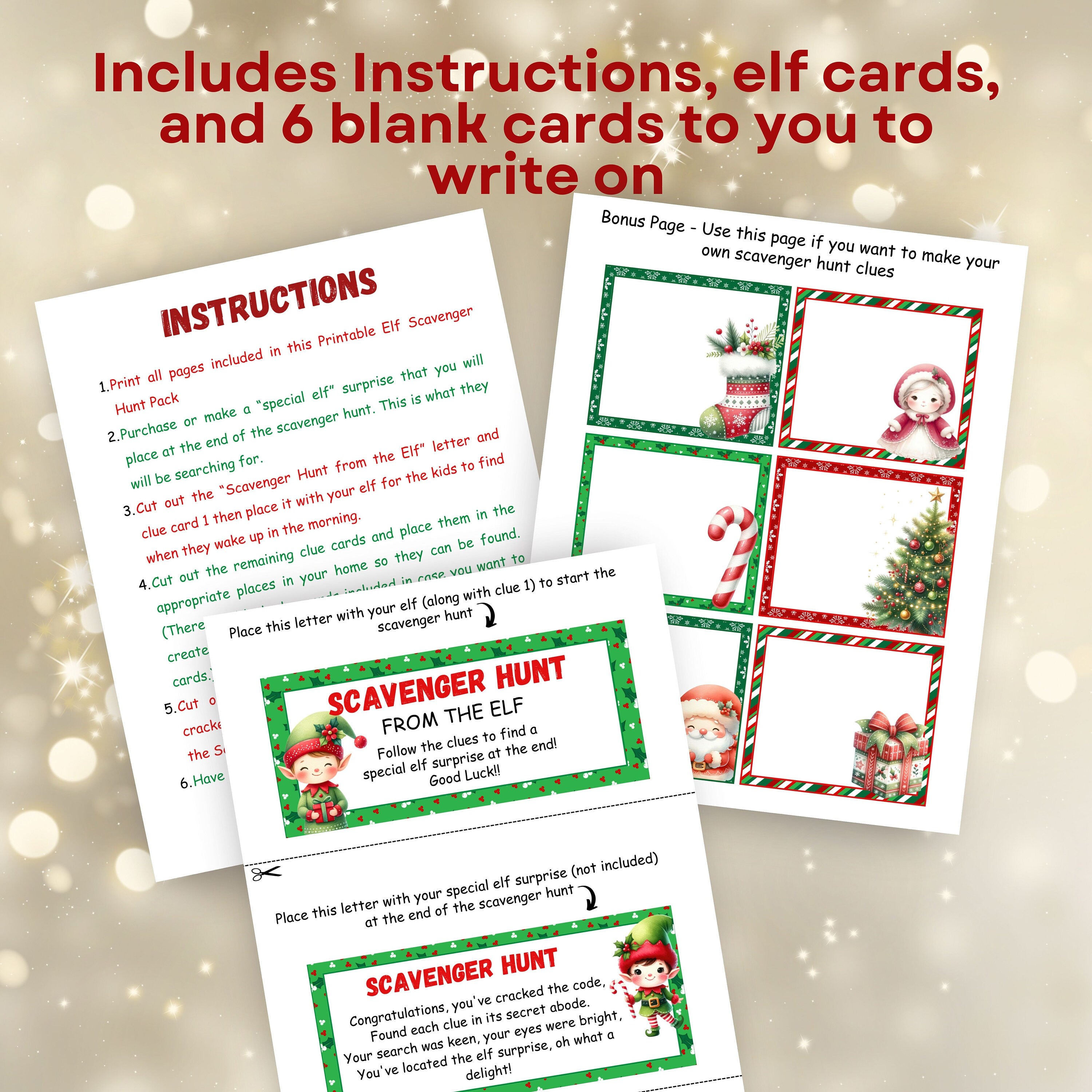 Christmas Scavenger Hunt for Kids and Teens - Christmas Printable ...