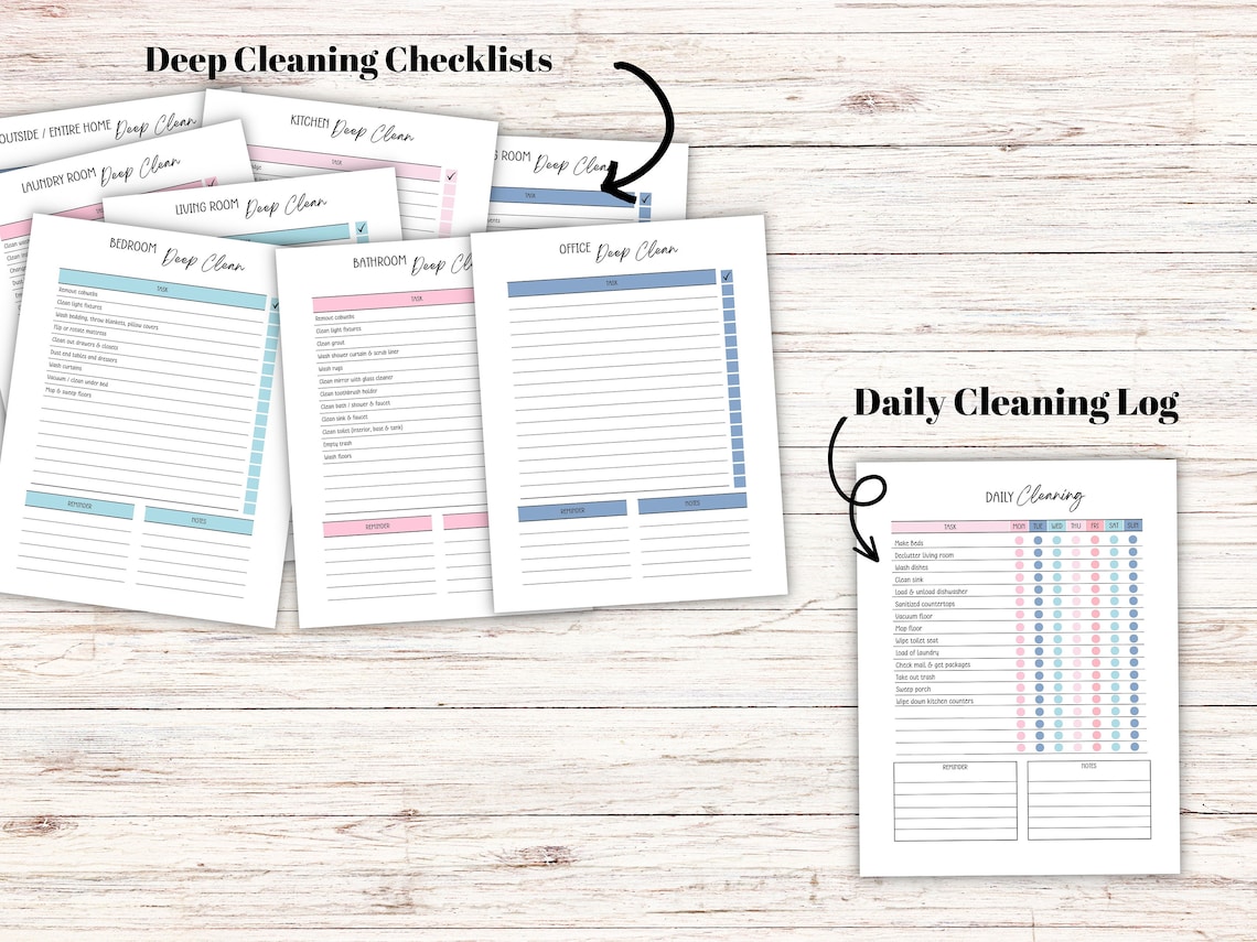 Printable ADHD Cleaning and Declutter Planner With Schedule ...