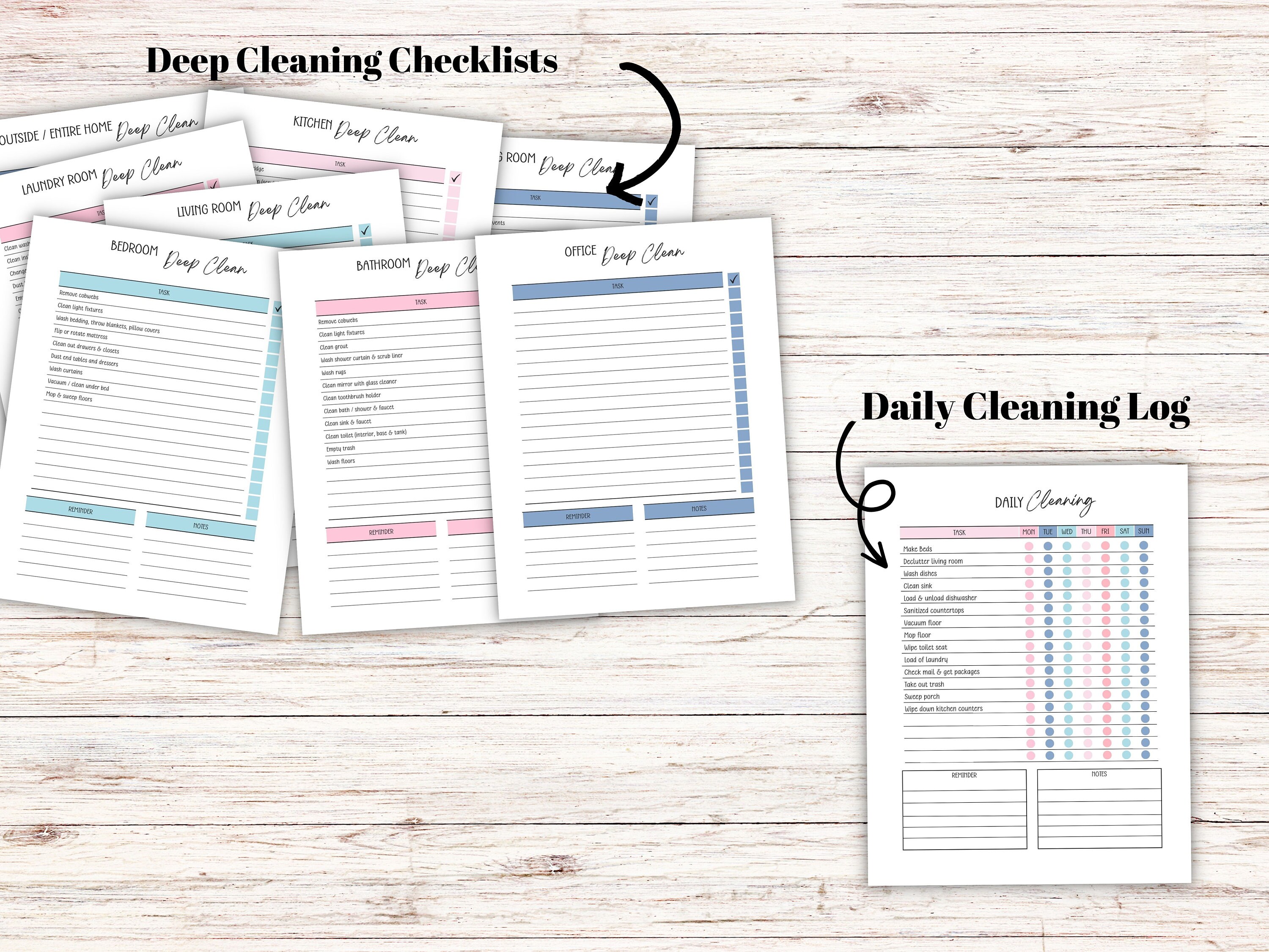 Printable ADHD Cleaning and Declutter Planner With Schedule ...