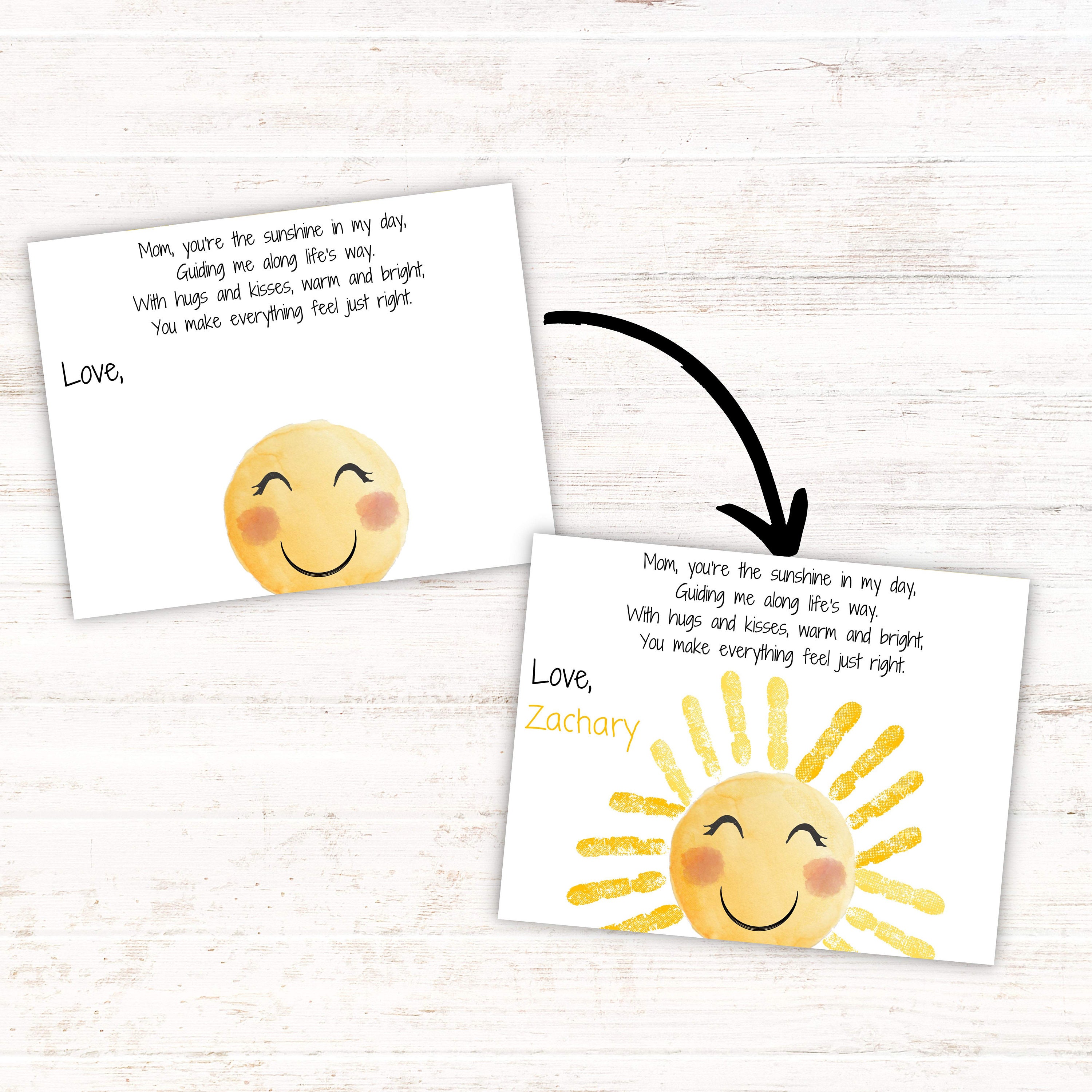 Mother's Day Handprint Art - 3 Printable Sunshine Toddler Preschool DIY ...