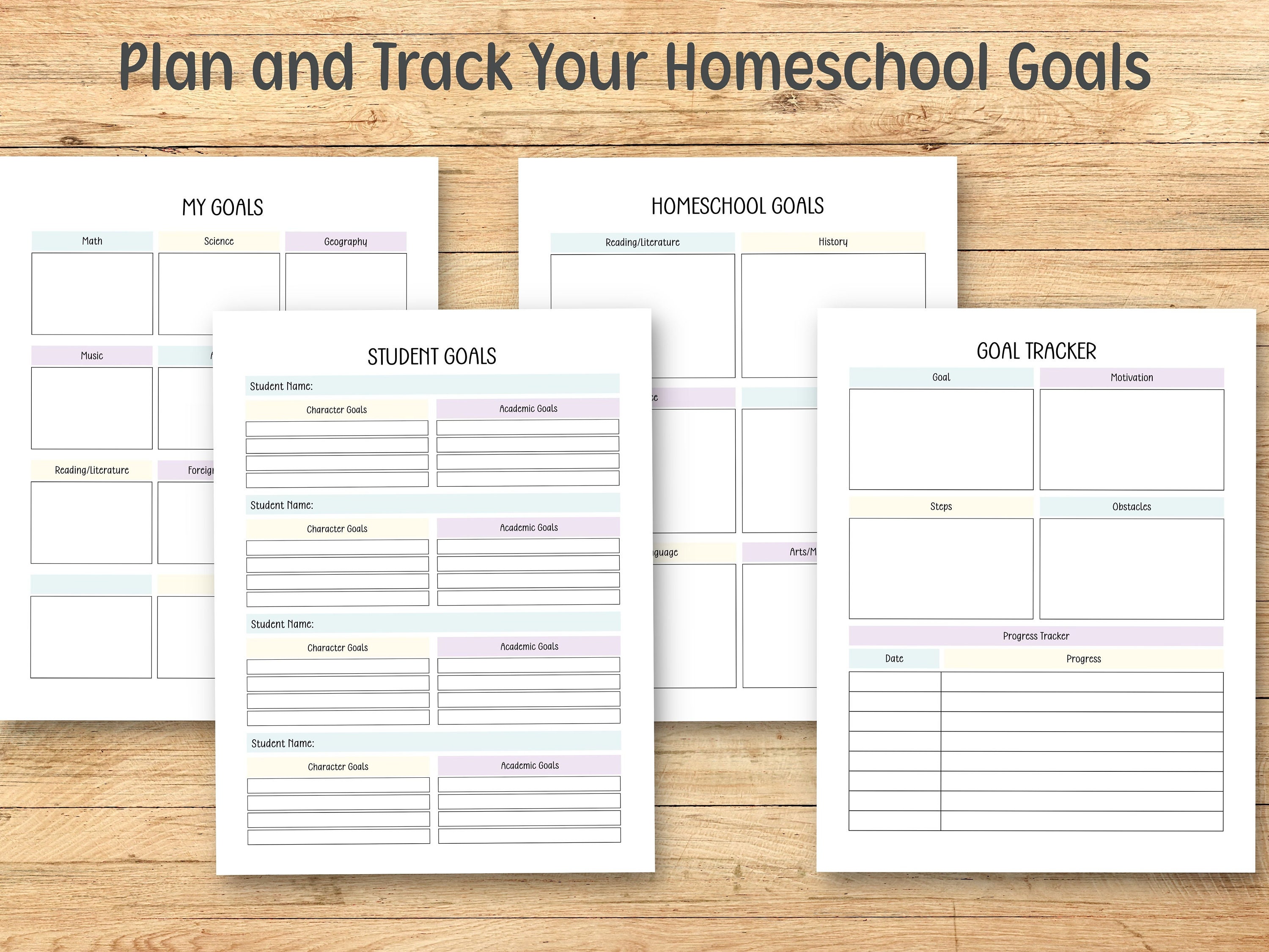 Homeschool Planner Printable Academic Lesson Planner for Home School ...