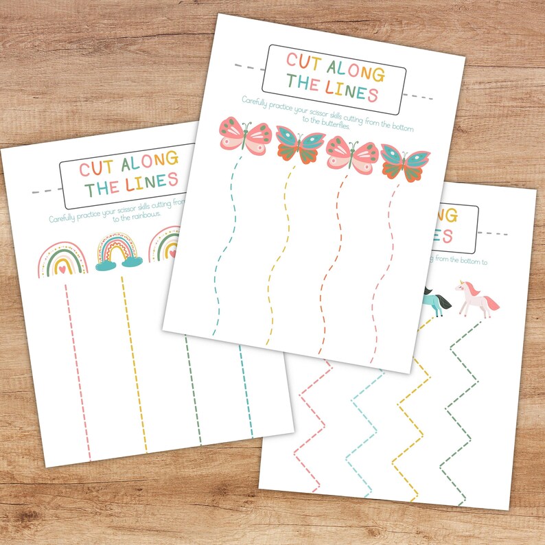 Cut and Paste Worksheets - Unicorn Scissor Skills Activity Pages ...