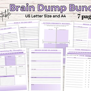 Brain Dump Bundle - ADHD Daily Planner Printable With to Do List ...