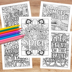 75 Funny Coloring Pages for Adults Printable Sarcastic - Etsy