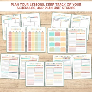 Teacher Planner Printable - Colorful Academic Binder With Lesson ...