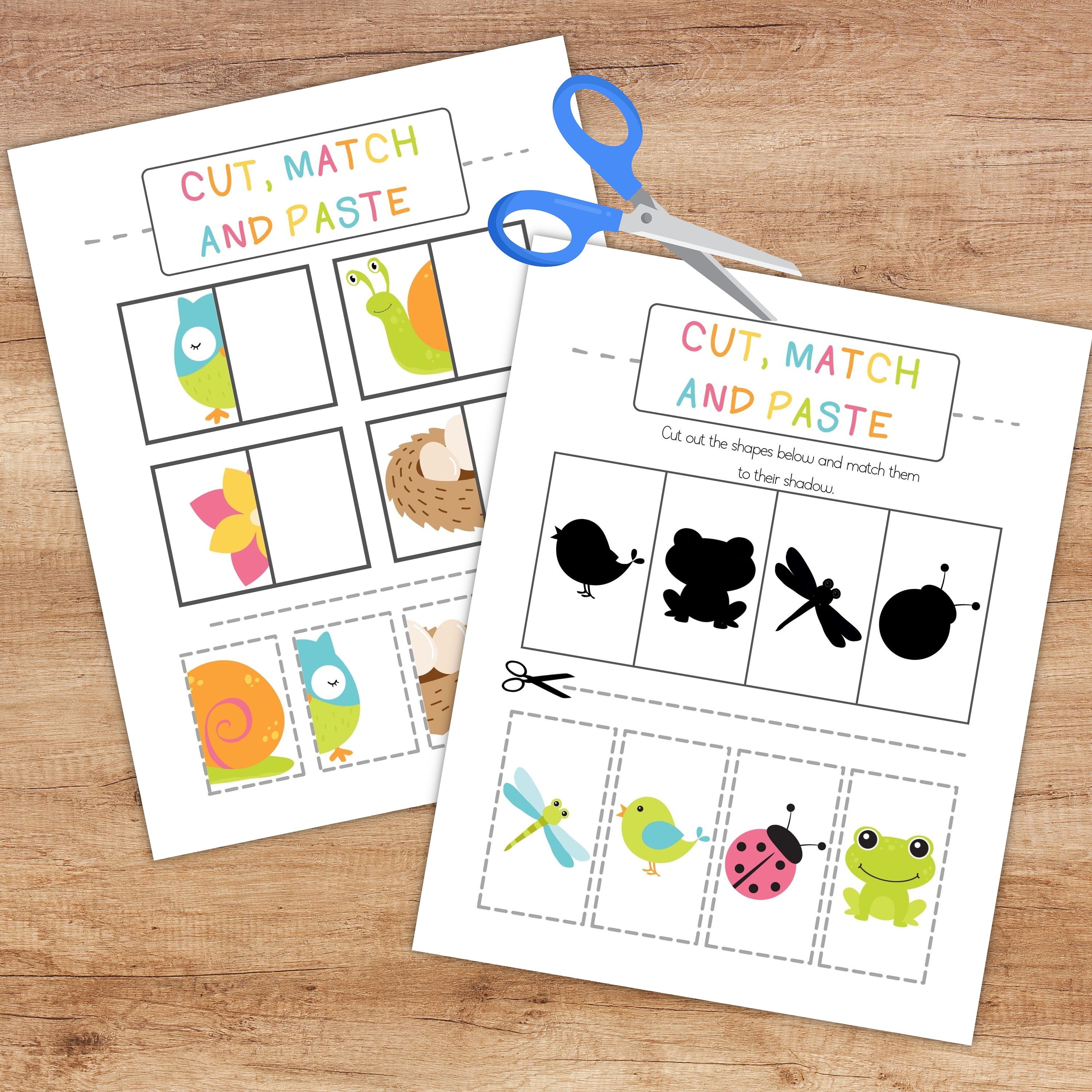 Preschool Cut and Paste Worksheets - Scissor Skills Activity Page ...