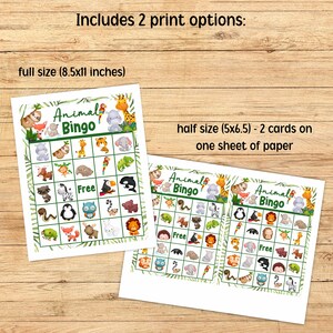 Animal Bingo Game - 30 Printable Cards - for Kids or Classroom Party - Etsy
