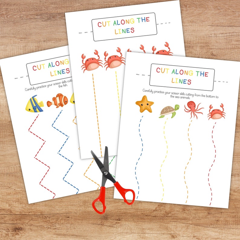 Preschool Cut and Paste Worksheets - Scissor Skills Activity Page ...