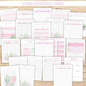 Pink Cactus Teacher Planner Printable - Teaching Binder With Lesson ...