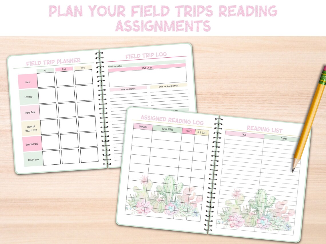Pink Cactus Teacher Planner Printable 2023 2024 Teaching - Etsy