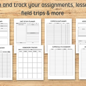 Homeschool Planner - Printable Academic Lesson Planner for Home School ...
