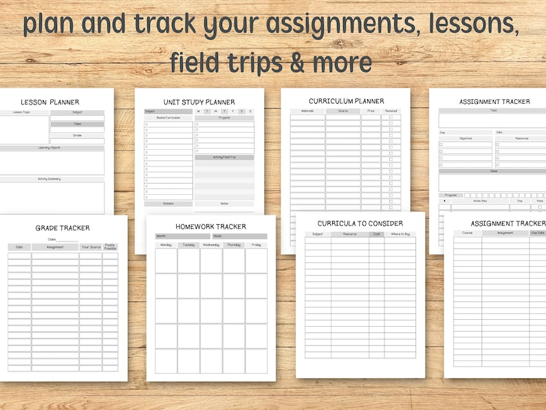 Homeschool Planner Printable Academic Lesson Planner for Home School ...