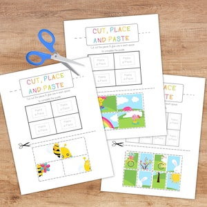 Preschool Cut and Paste Worksheets - Scissor Skills Activity Page ...