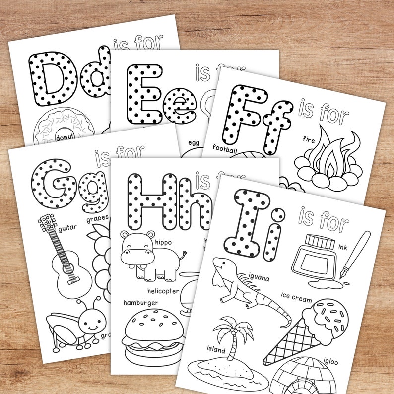 ABC Alphabet Coloring Pages Letter Recognition Worksheets - Etsy Australia