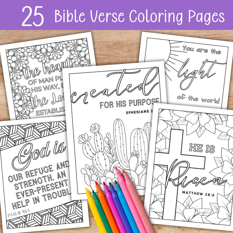 Scripture Coloring Pages - 25 Christian Faith Bible Verse Religious ...