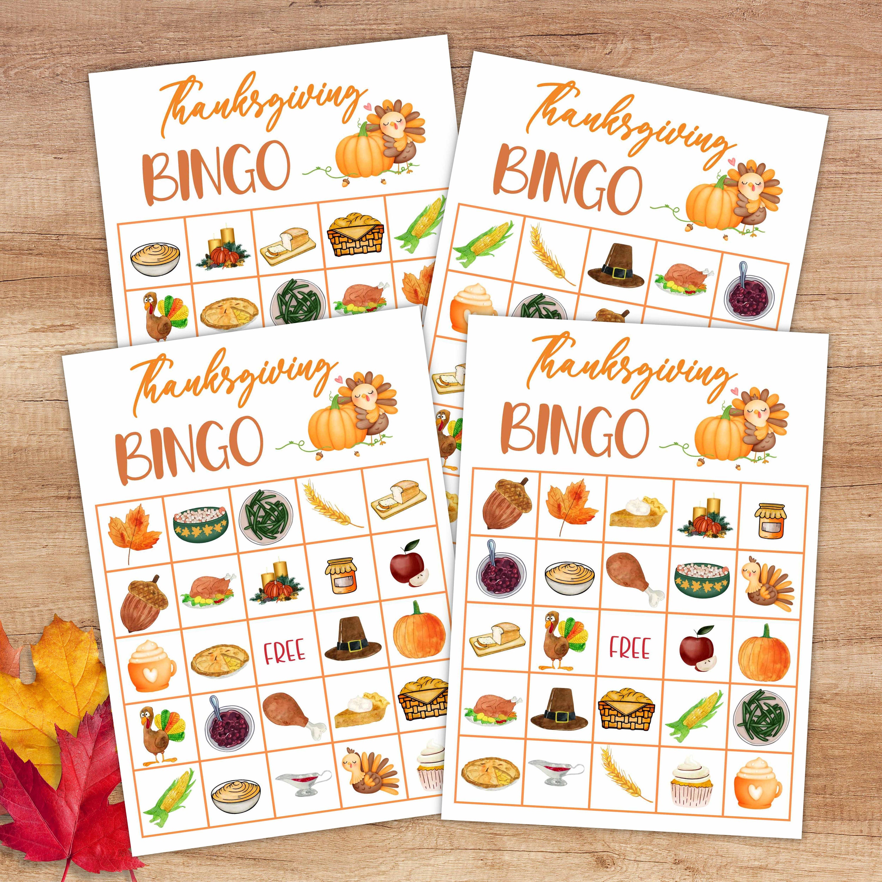 Thanksgiving Bingo - Printable Family Game - Fun Kids Fall Activity ...