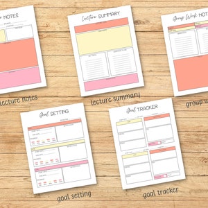 Printable Student Academic Planner - Grade Tracker Assignment Exam Prep ...