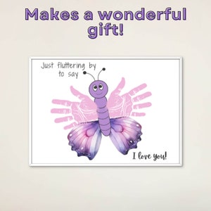 Mother's Day Handprint Art - Printable Butterfly Toddler Preschool DIY ...