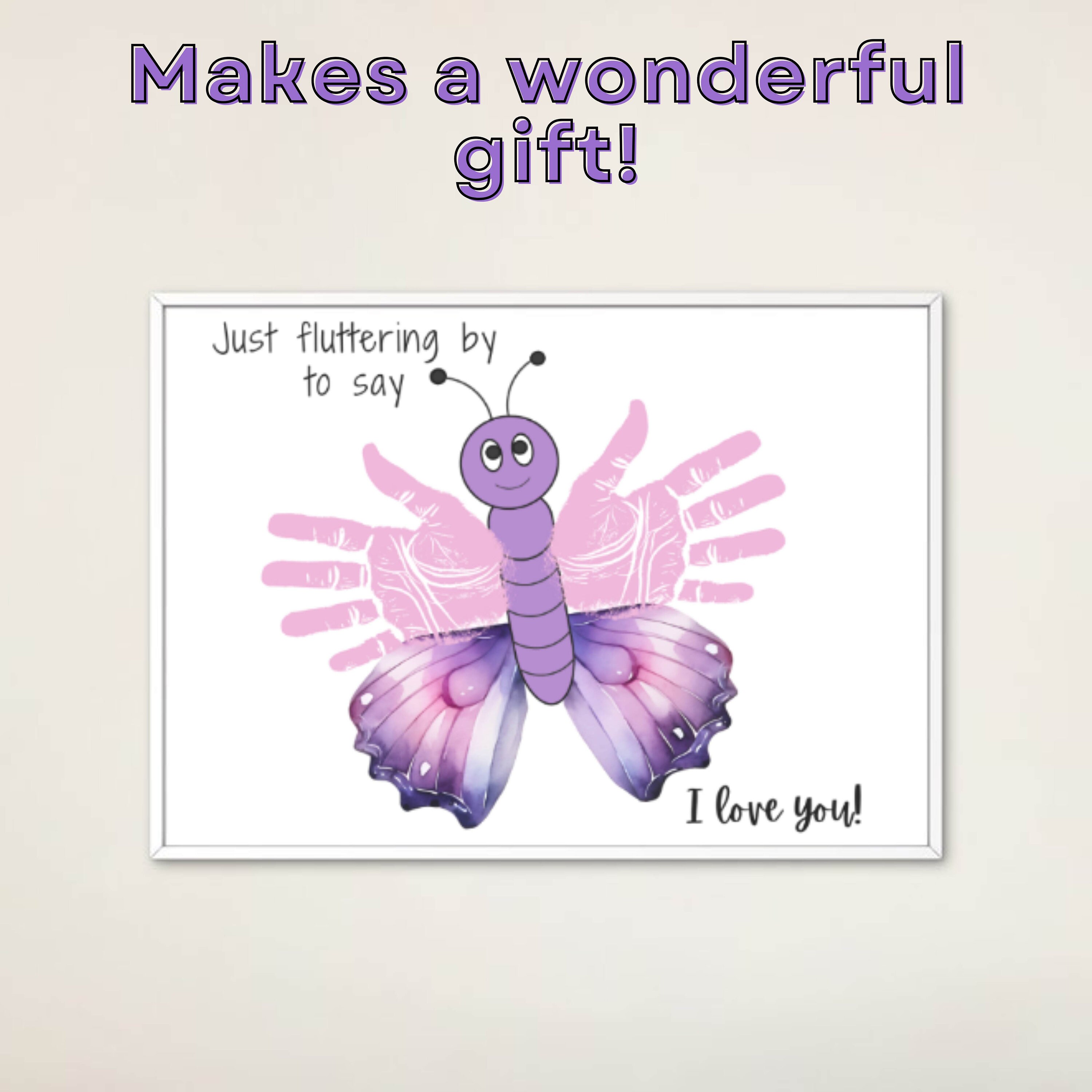 Mother's Day Handprint Art - Printable Butterfly Toddler Preschool DIY ...