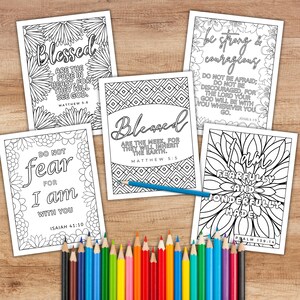 Scripture Coloring Pages - 25 Christian Faith Bible Verse Religious ...