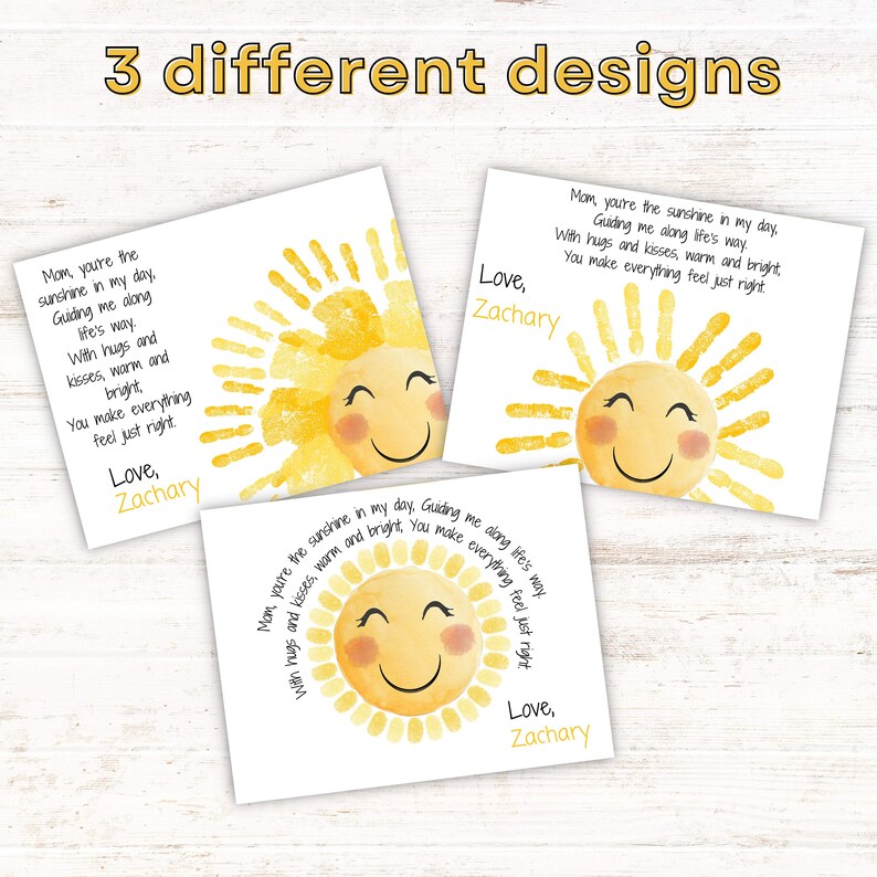 Mother's Day Handprint Art - 3 Printable Sunshine Toddler Preschool DIY ...