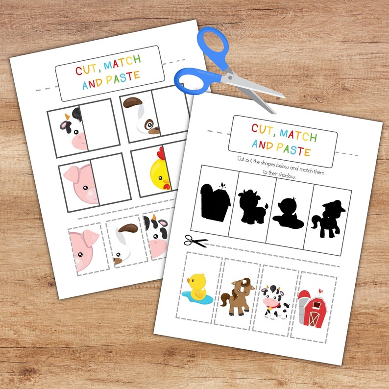 Preschool Cut and Paste Worksheets - Scissor Skills Activity Page ...