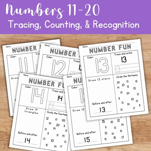 Number Tracing Worksheets for Preschool Pre-k Kindergarten - Etsy