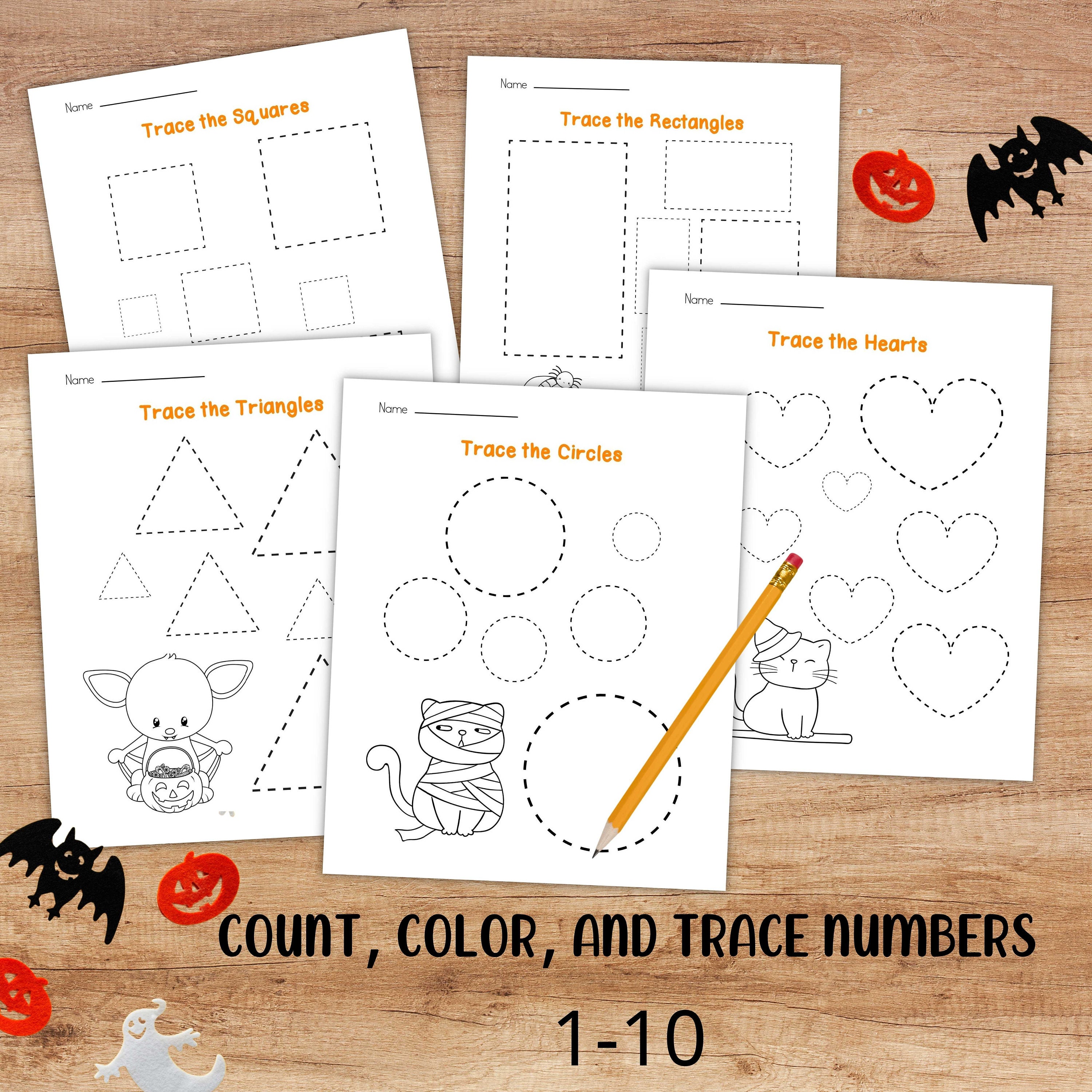 Halloween Preschool Worksheet and Activity Bundle Pre-k - Etsy