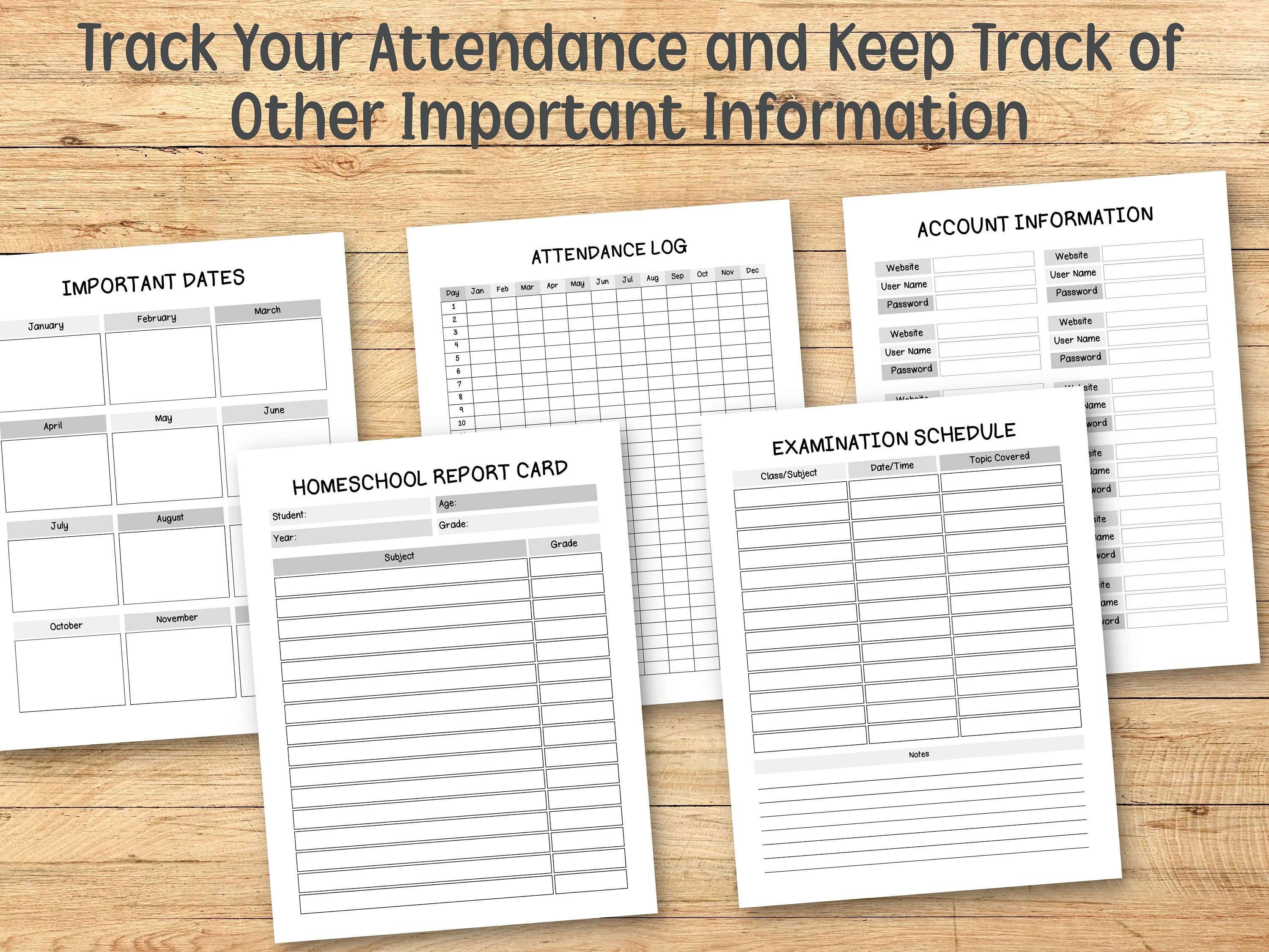Homeschool Planner Printable Academic Lesson Planner for Home School ...