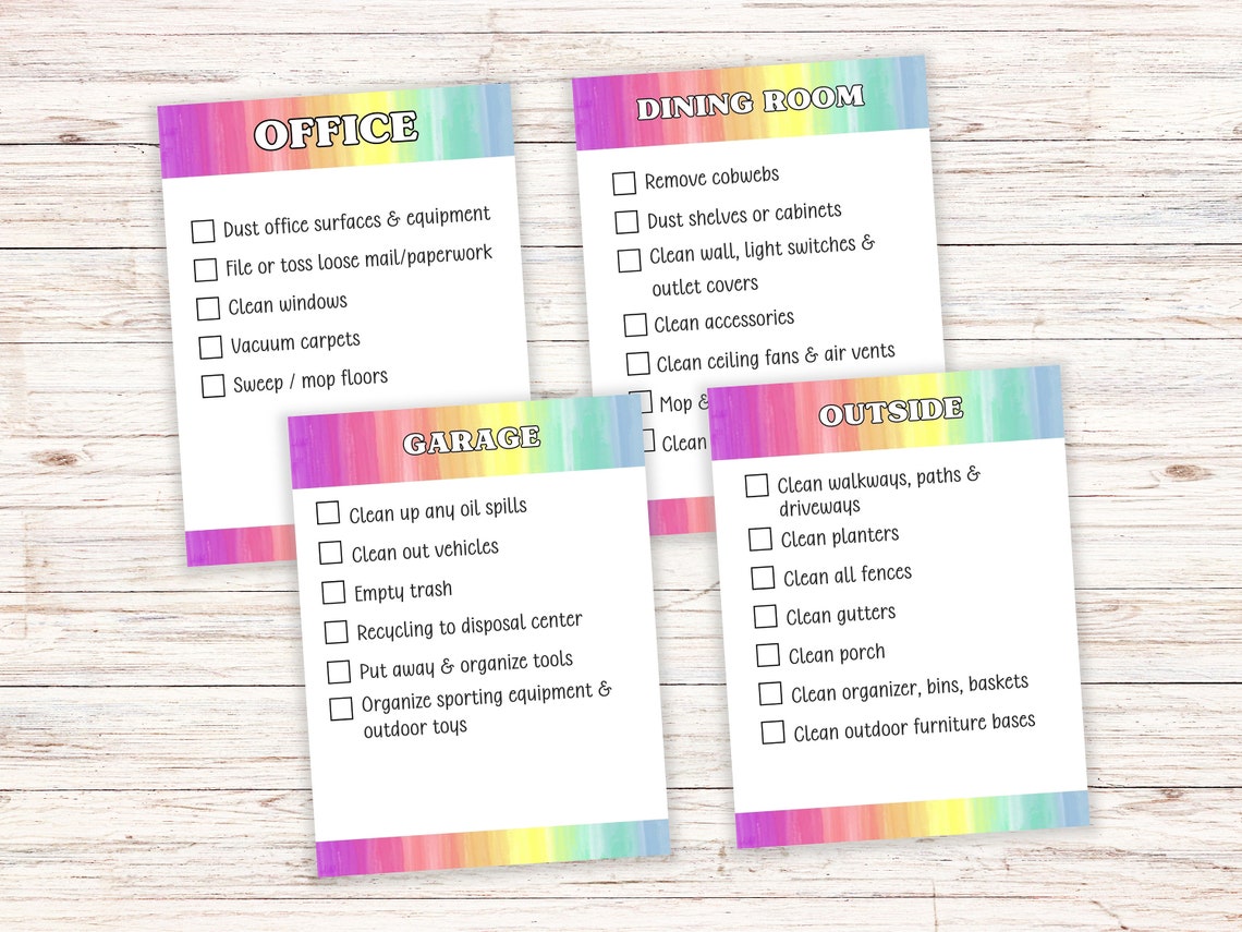 ADHD Cleaning Checklist Printable Editable Chore to Do List for Kids ...