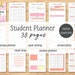 Printable Student Academic Planner Grade Tracker Assignment Exam Prep ...