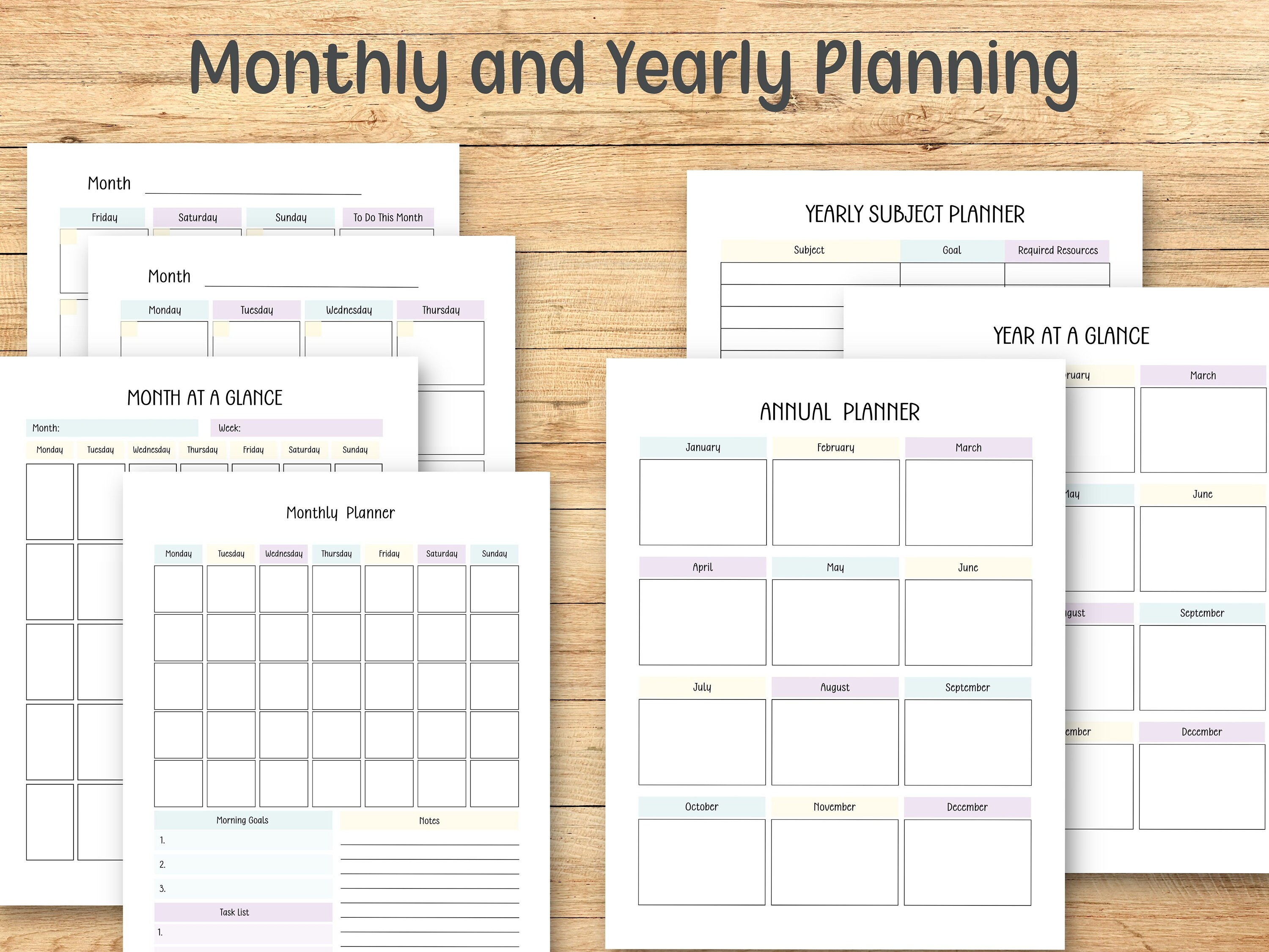 Homeschool Planner - Printable Academic Lesson Planner for Home School ...
