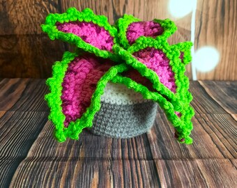 Easy Crochet Coleus Plant Pattern PDF DIY Crochet Leaf Decor With Free ...