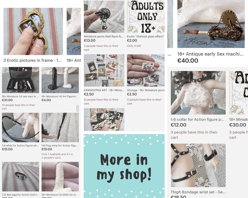 18 Miniature 112 Sex Toys For Dollhouse Sextoys Erotic 18 Etsy