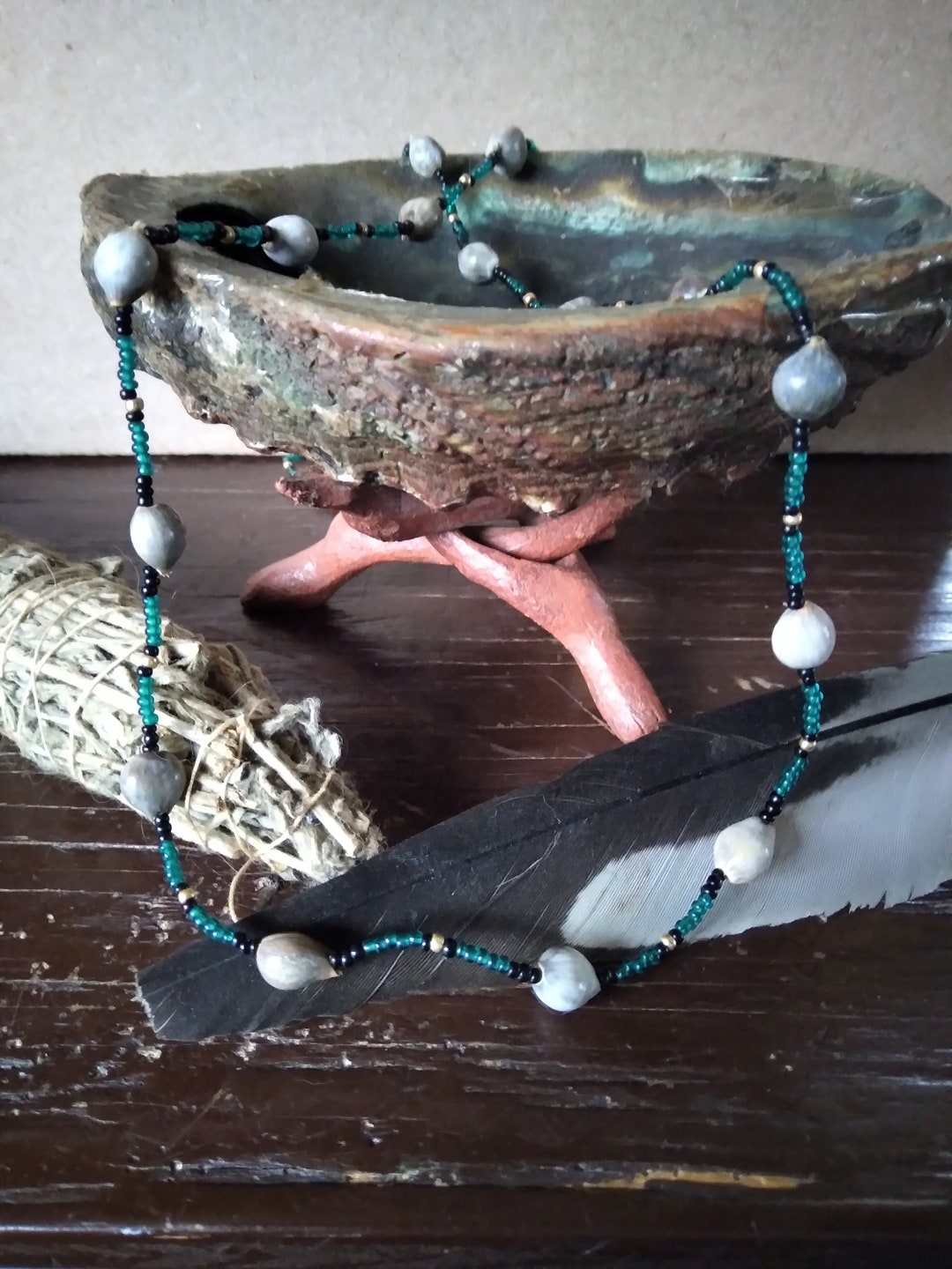 Cherokee Inspired Tear Beaded Necklaces - Etsy