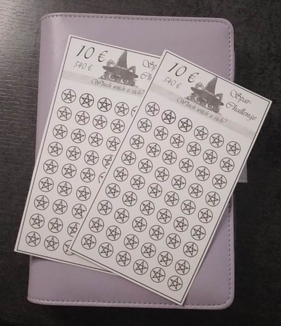 10 Euro Challenge Note Tracker Savings Goals and Achievements, Suitable ...