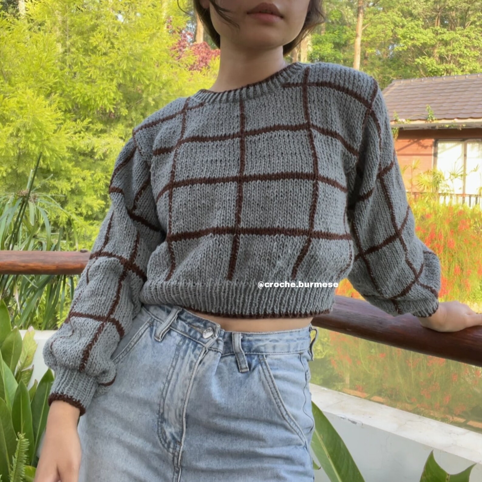 Windowpane Sweater Knitting Pattern Digital Download | Etsy