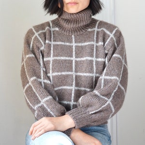 Windowpane Sweater Knitting Pattern | Digital Download | Oversized ...