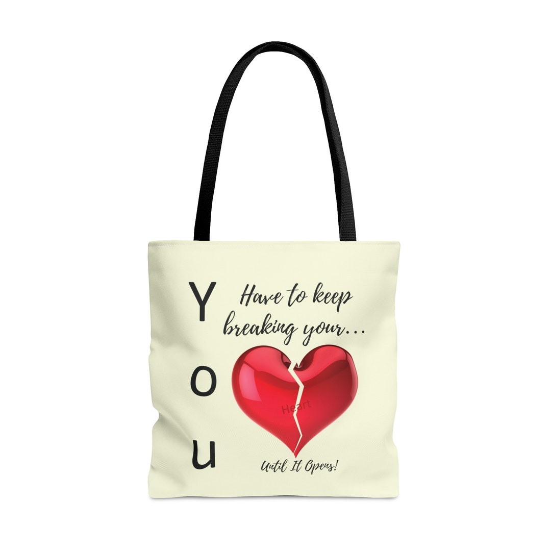 Rumi Quote Tote Bag, you Have to Keep Breaking Your Heart, Long Cotton ...
