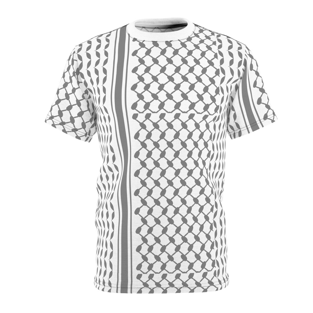 Palestine Support Unisex Tee, Hatta Kufiya Pattern Personalized Mens ...