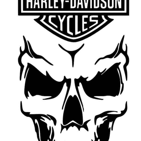 Harley Davidson Vinyl Decal - Etsy