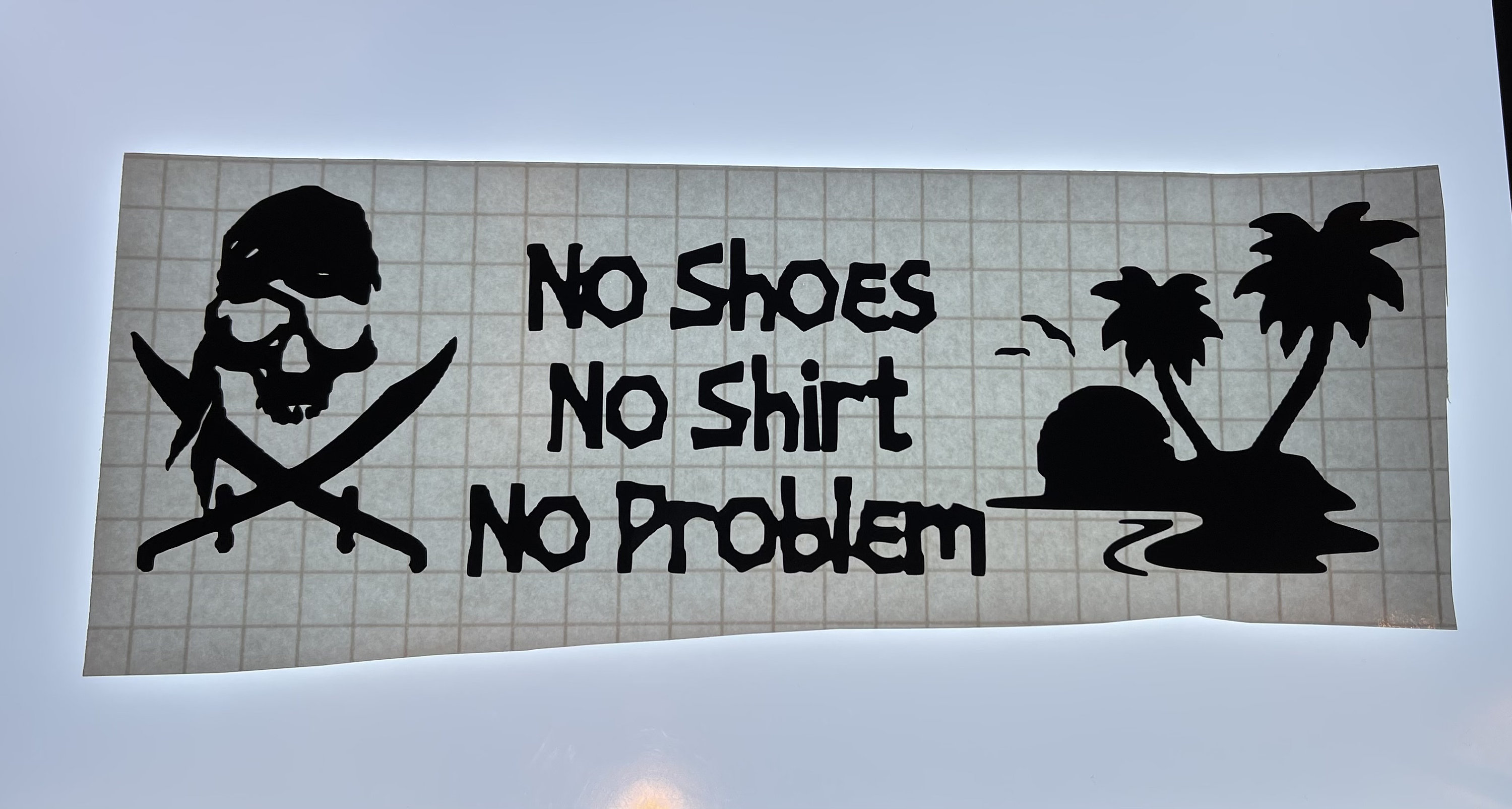 No Shoes, No Shirt, No Problem Vinyl Decal - Etsy