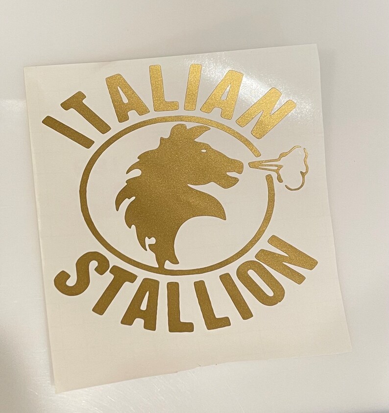 Italian Stallion Vinyl Decal - Etsy