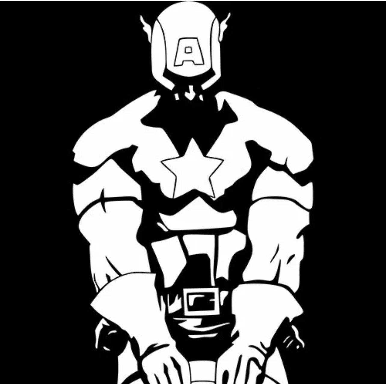 Captain America Vinyl Decal - Etsy