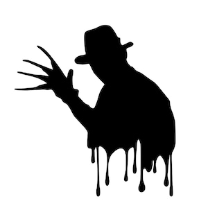 Freddy Krueger Silhouette Vinyl Decal - Etsy