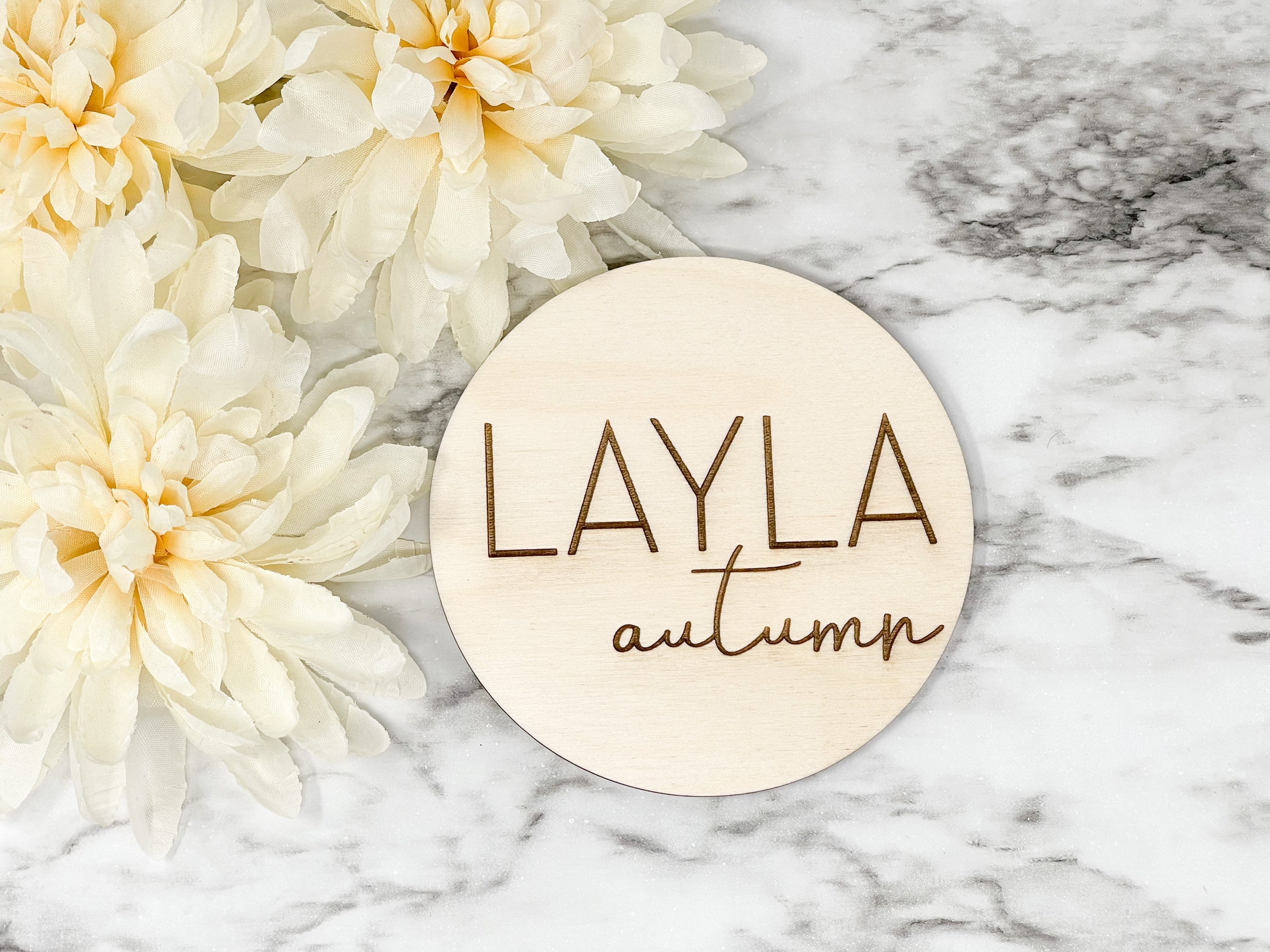 Floral Baby Name Sign Announcement Hospital Cute Name Sign | Etsy