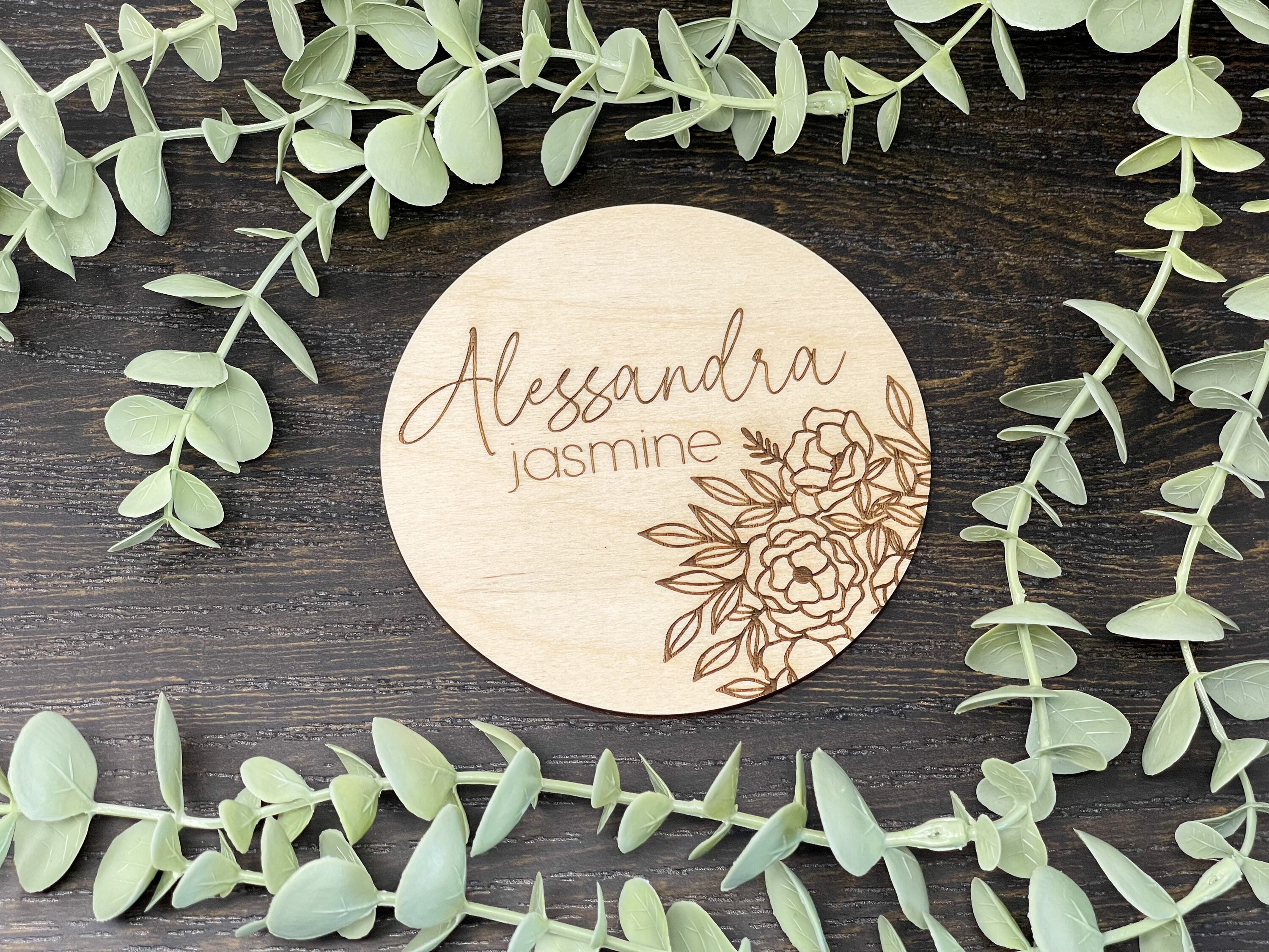 Floral Baby Name Sign Announcement Hospital Cute Name Sign | Etsy