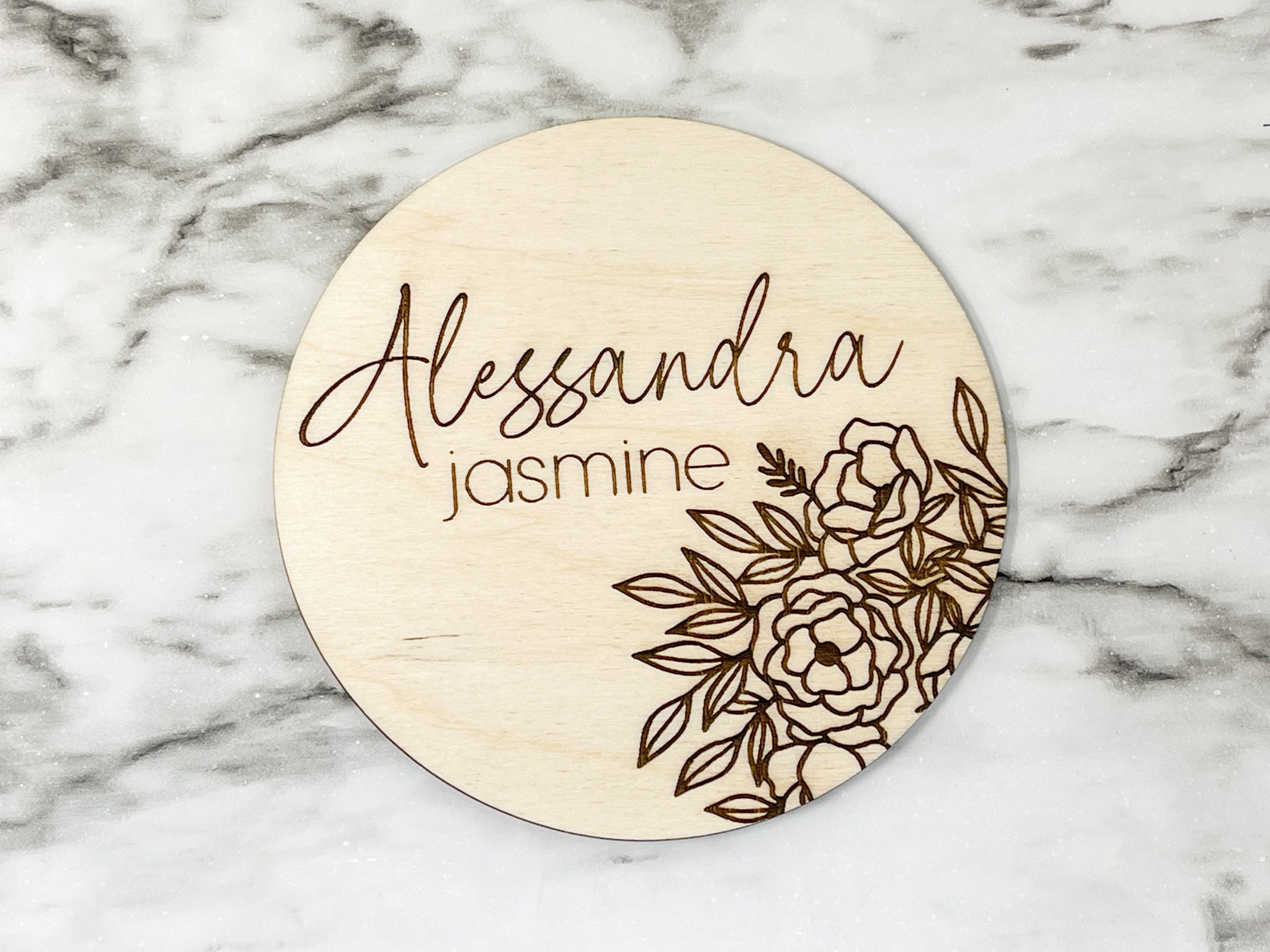 Floral Baby Name Sign Announcement Hospital Cute Name Sign | Etsy